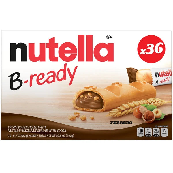 Nutella B-Ready Crispy Wafers, 0.7 oz, 36 ct – Veruca San Elijo